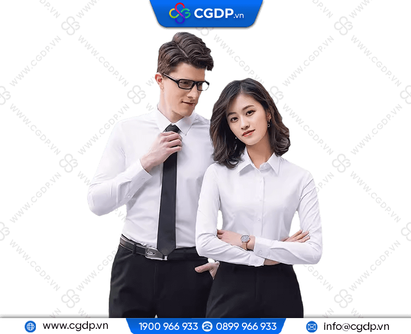 Mẫu áo sơ mi đồng phục văn phòng nam nữ SKU 126